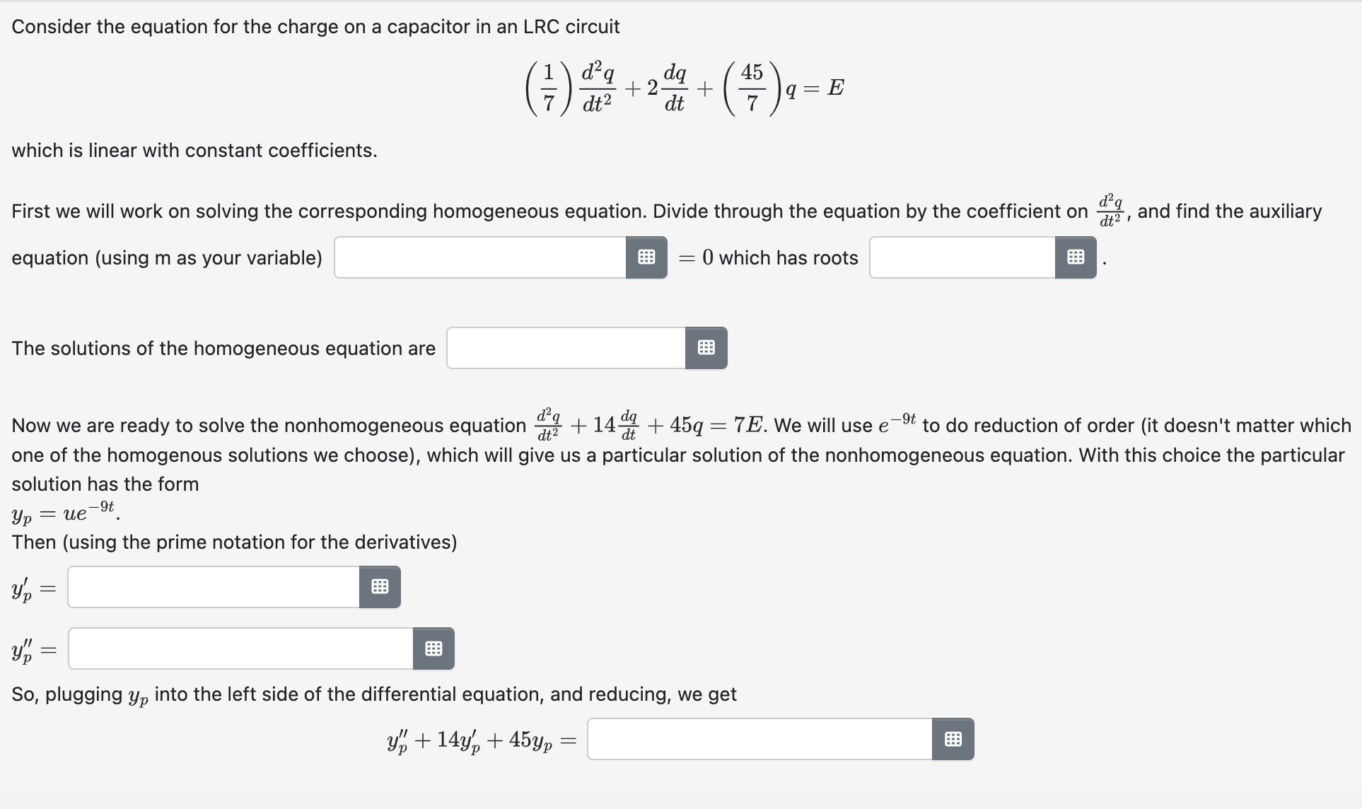 Solved Now we ﻿are ready to ﻿solve the nonhomogeneous | Chegg.com