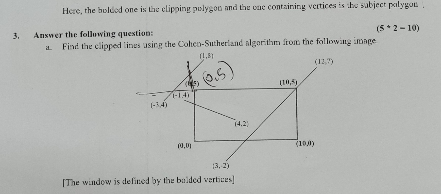 Solved Here The Bolded One Is The Clipping Polygon And 
