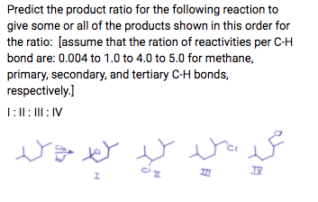 Solved Predict the product ratio for the following reaction | Chegg.com