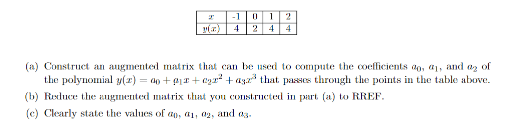 Solved (a) Construct an augmented matrix that can be used to | Chegg.com