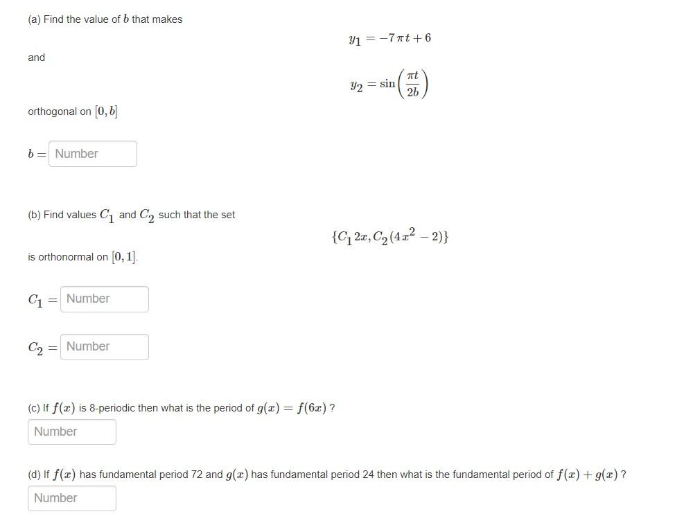 Solved (a) Find the value of b that makes Y1 = -77t +6 and | Chegg.com