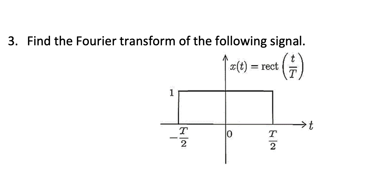 Solved 3. Find the Fourier transform of the following | Chegg.com