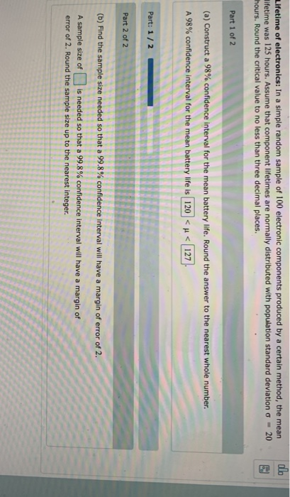 Solved Lifetime of electronics: In a simple random sample of | Chegg.com