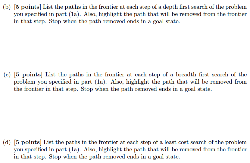 Solved (Uninformed search) (a) (15 points] Construct a graph | Chegg.com