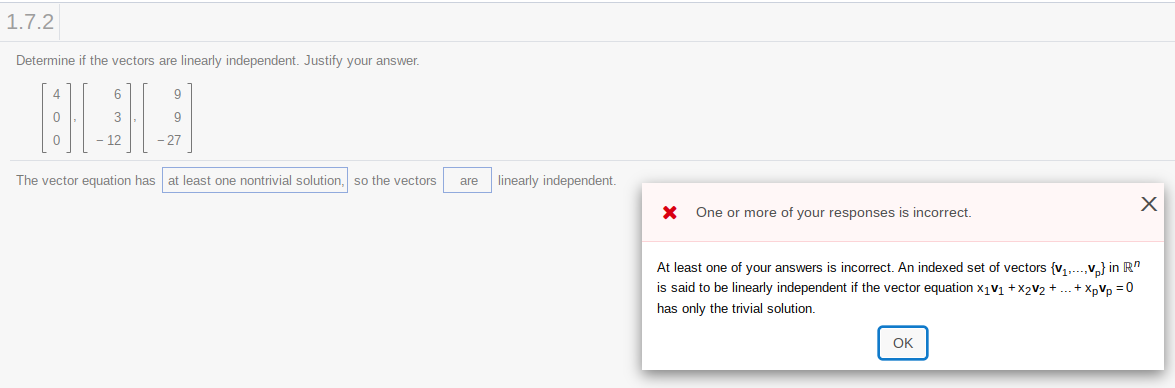 Solved I managed to get my answer in RREF form and have 2 | Chegg.com