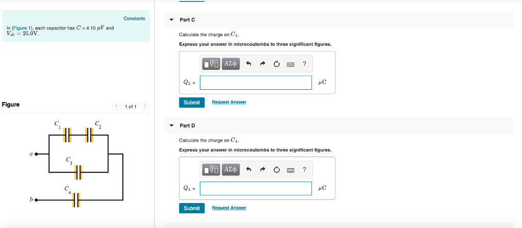 Solved Part A Constants In (Figure 1), each capacitor has | Chegg.com