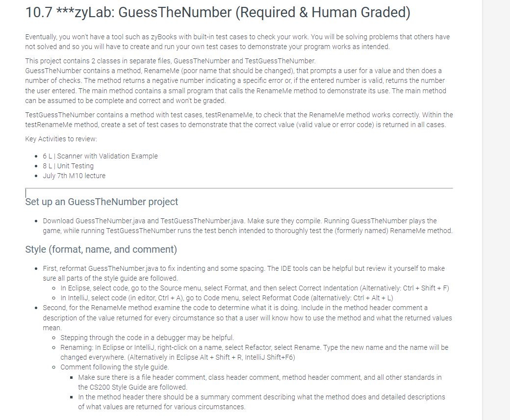 Solved Write test cases In the class TestGuess The Number, | Chegg.com