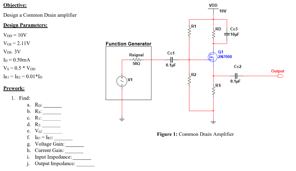 Common drain amplifier definitions