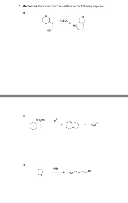 Solved Show curved arrow notation for the following | Chegg.com