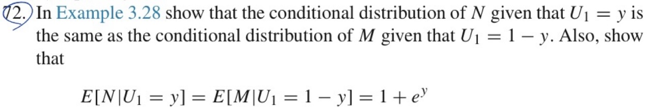 Solved N ﻿given that U1=y isthe same as ﻿the conditional | Chegg.com