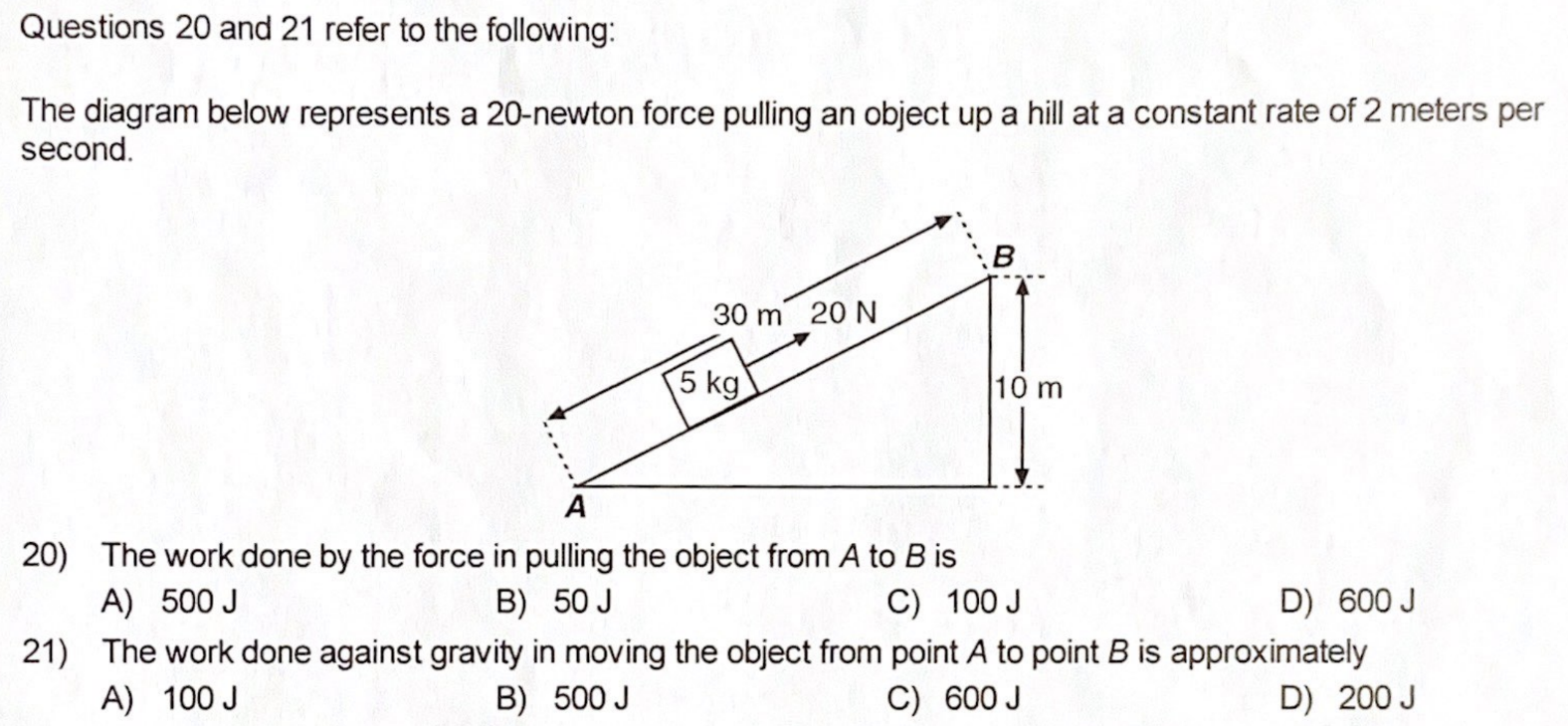 Solved Questions 20 and 21 refer to the following: The | Chegg.com Solved Questions 20 and 21 refer to the following: The | Chegg.com