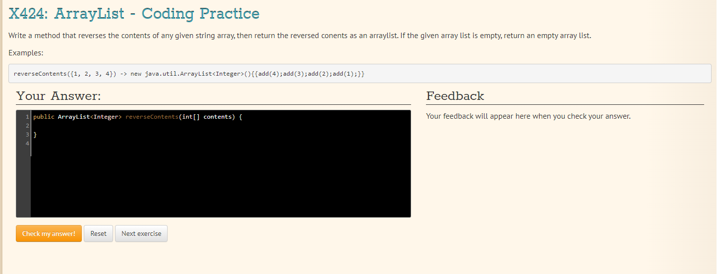 Solved X424 Arraylist Coding Practice Write A Method That 1099