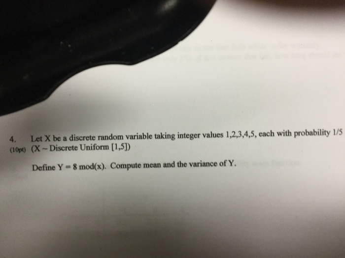 Solved Let X be a discrete random variable taking integer | Chegg.com