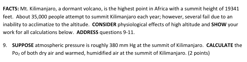 Solved FACTS: Mt. ﻿Kilimanjaro, a dormant volcano, is the | Chegg.com
