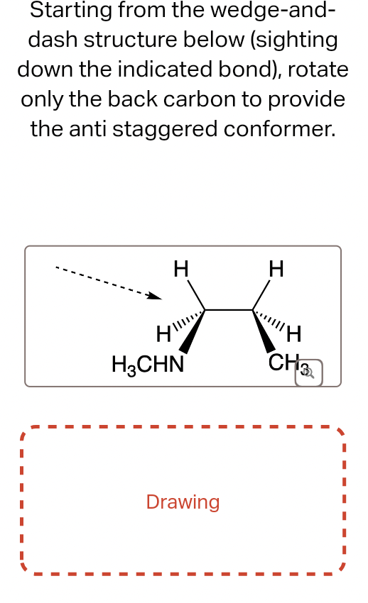 Solved Starting from the wedge-and-dash structure below | Chegg.com