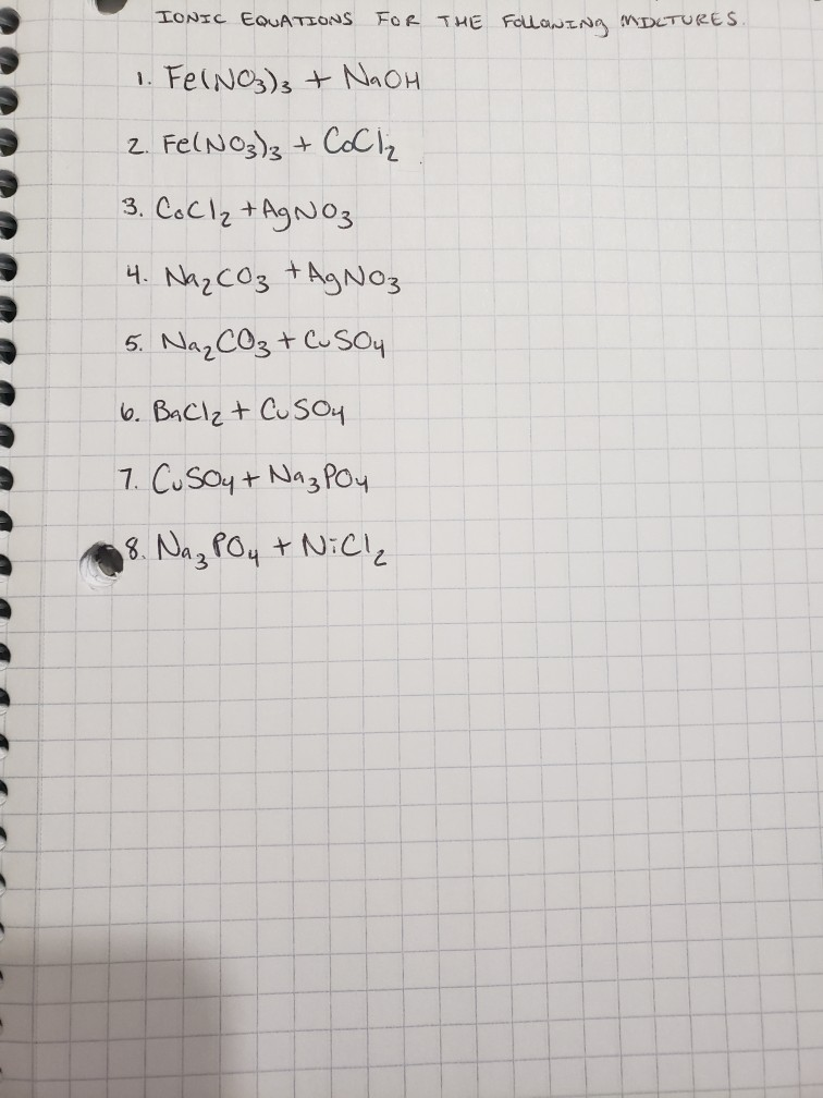 Solved write balanced molecular, complete ionic, and net | Chegg.com