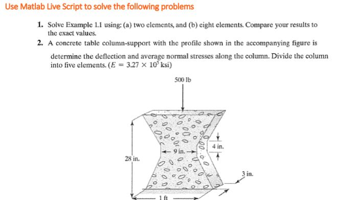 Use Matlab Live Script to solve the following | Chegg.com