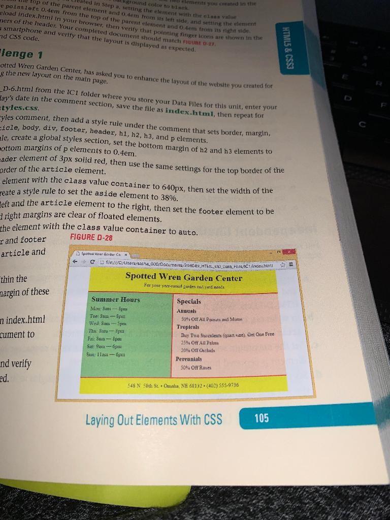 Solved What are the HTML code and CSS style sheet for | Chegg.com