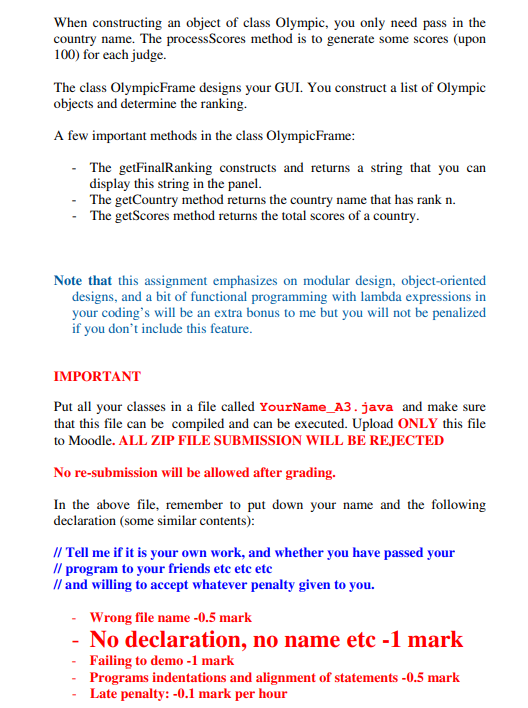 Objectives: Practice java programming with GUI Task | Chegg.com