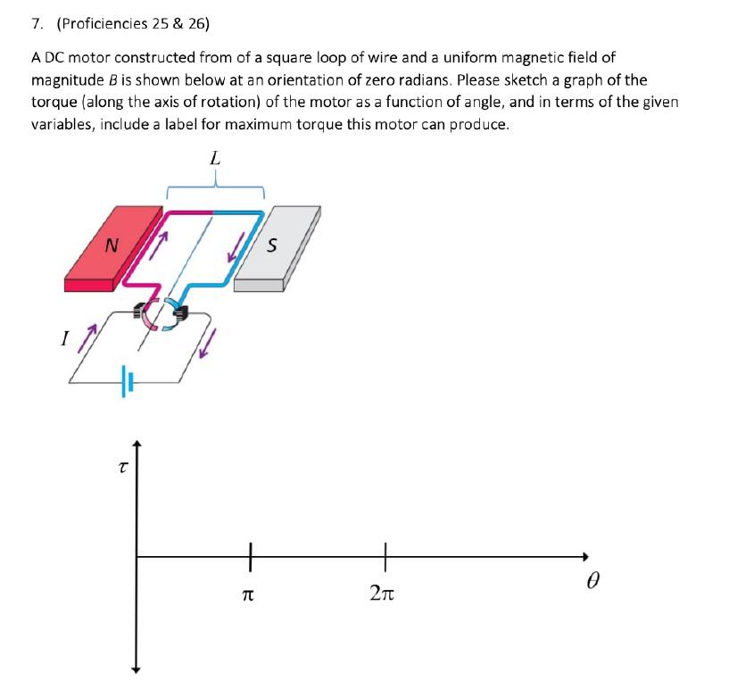 Solved 7. (Proficiencies 25 & 26) A DC motor constructed | Chegg.com
