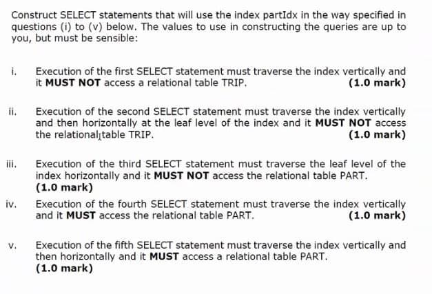 a) Assume that a relational table TRIP(tnum, rego, | Chegg.com