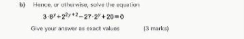 Solved b) Hence, or otherwise, solve the equation | Chegg.com
