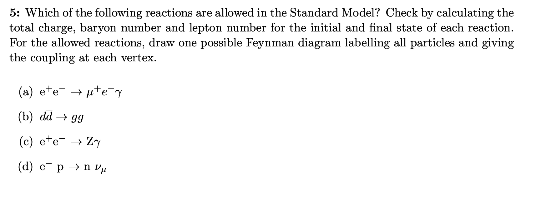 Solved 5: Which of the following reactions are allowed in | Chegg.com