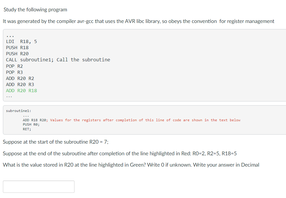 Solved Study the following program It was generated by the | Chegg.com