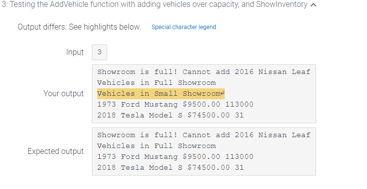 Solved Here's my code for Showroom.cpp #include | Chegg.com