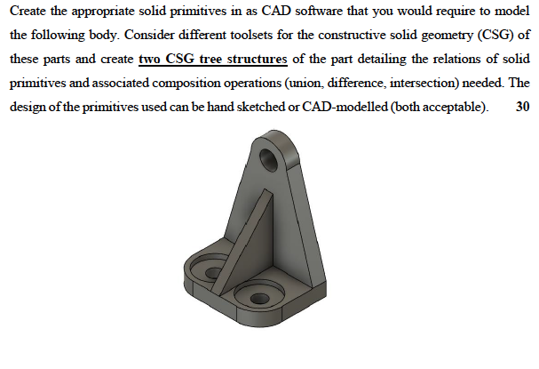 Solved Create the appropriate solid primitives in as CAD | Chegg.com