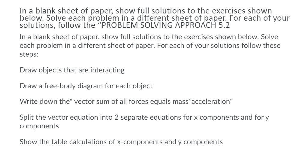 Solved In a blank sheet of paper, show full solutions to the | Chegg.com