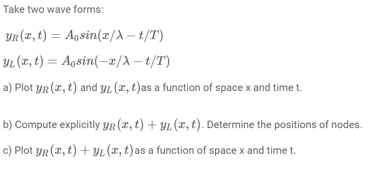 Solved Take two wave forms: | Chegg.com