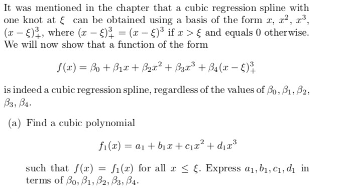 It was mentioned in the chapter that a cubic | Chegg.com