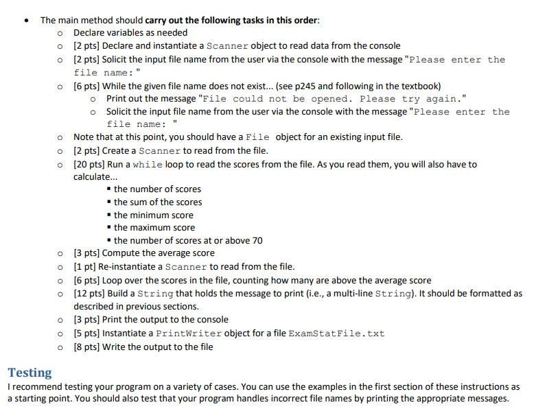 Solved Project 2: Computing Exam Statistics Learning | Chegg.com