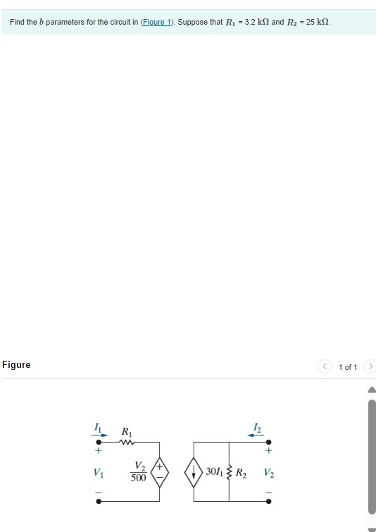Solved Find the b ﻿parameters for the circuit in (Figure 1). | Chegg.com