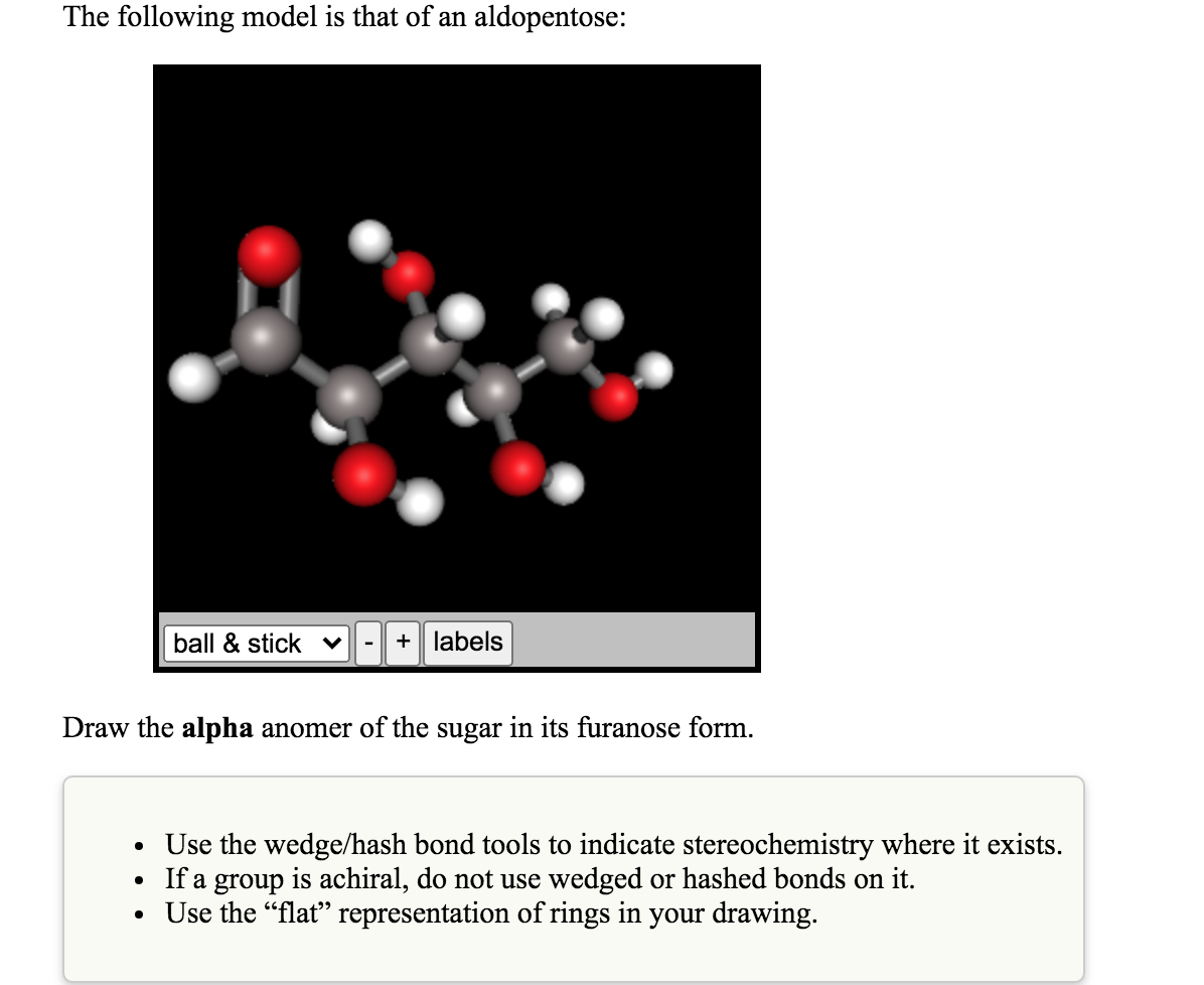 Solved The following model is that of an aldopentose: ball & | Chegg.com