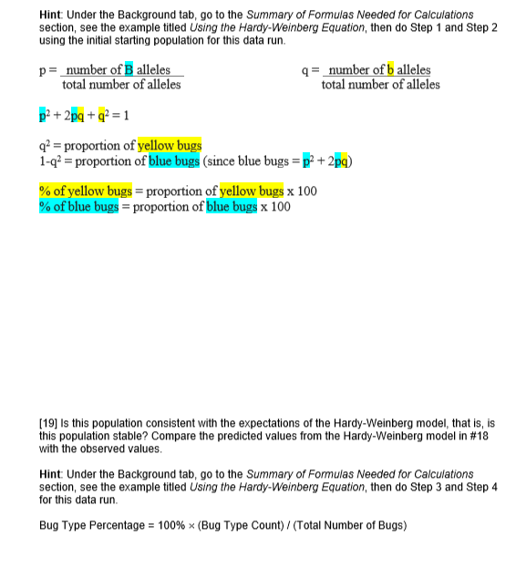 Solved: Procedure Il - Part A - Bug Population Changes Whe... | Chegg.com