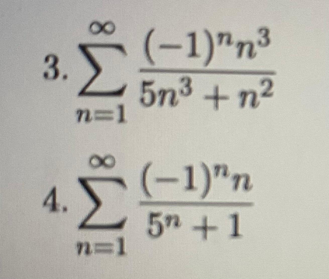 Solved Determine whether the following series converge | Chegg.com