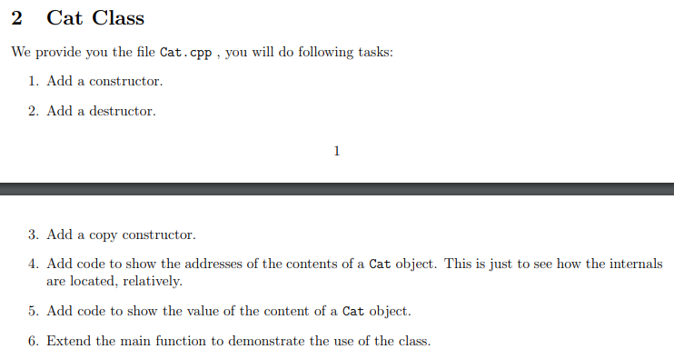 Solved Cat.cpp (file | Chegg.com