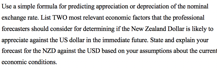 Use a simple formula for predicting appreciation or | Chegg.com