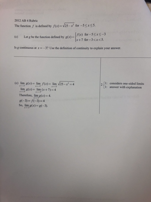 Solved Limits, Continuity, and Differentiability Student | Chegg.com