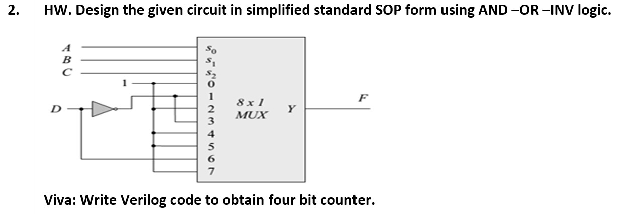 Solved Hw. Design the given circuit using SOP | Chegg.com