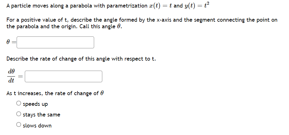 Solved A particle moves counter-clockwise around a cirlce of | Chegg.com