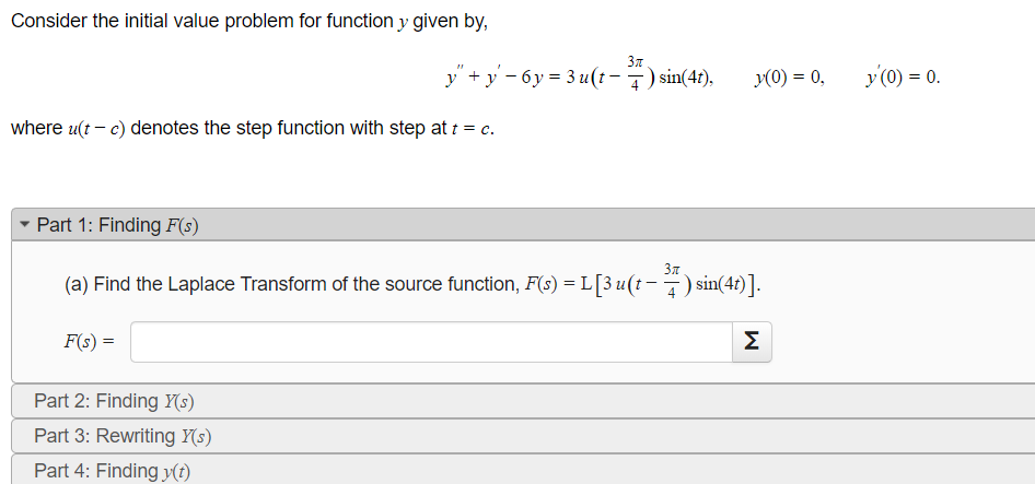 Solved Consider the initial value problem for function yy | Chegg.com
