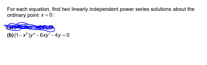 Solved For each equation, find two linearly independent | Chegg.com