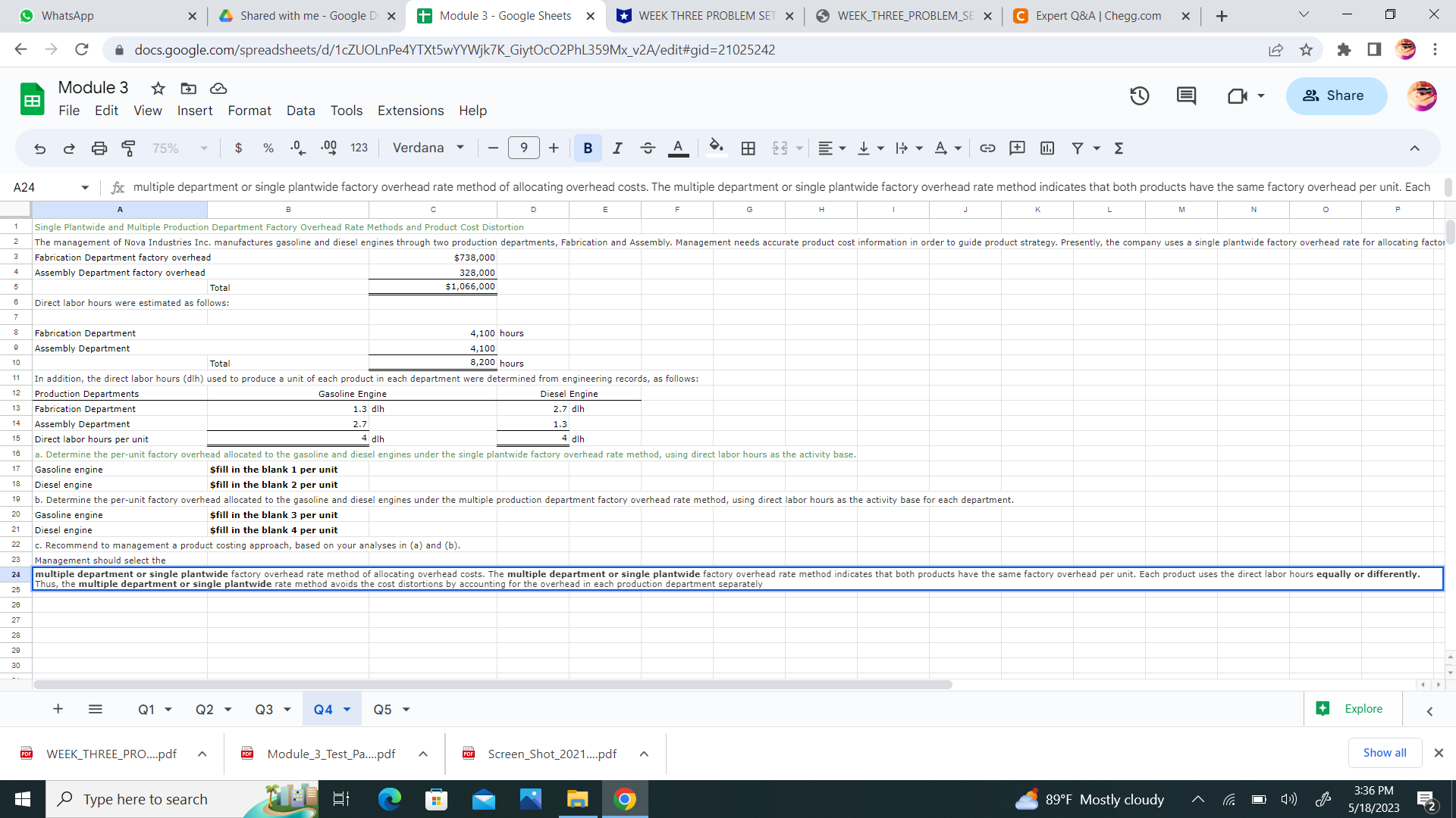 Whatsapp Shared With Me Google D Module 3 Chegg