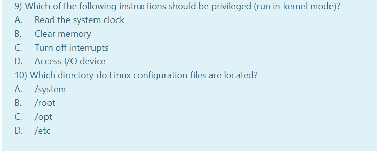 Solved 9) Which of the following instructions should be | Chegg.com