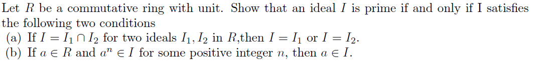 Solved Let R ﻿be a commutative ring with unit. Show that an | Chegg.com