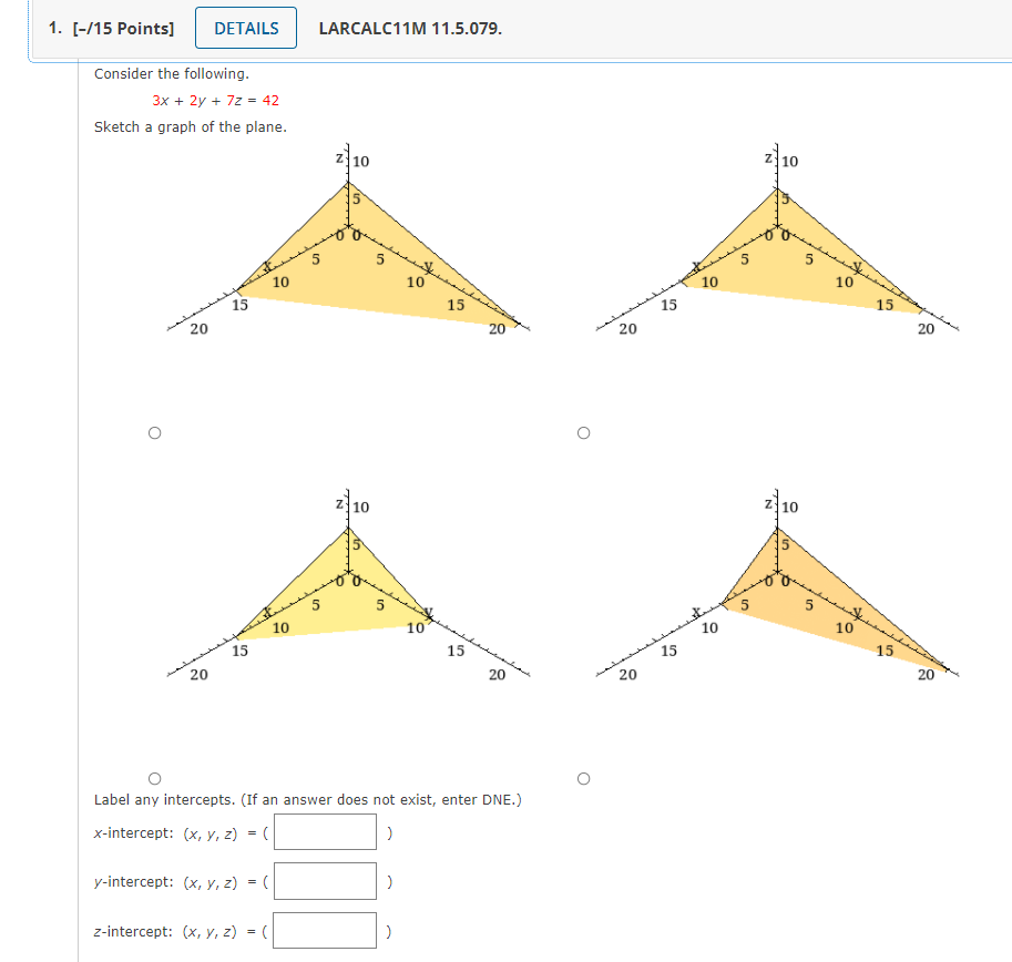 Solved 1. (-/15 Points) DETAILS LARCALC11M 11.5.079. | Chegg.com
