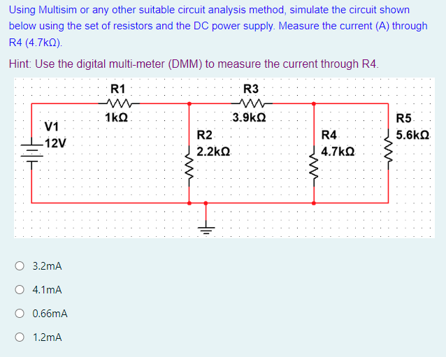 Solved Using the Multisim or any other suitable circuit | Chegg.com